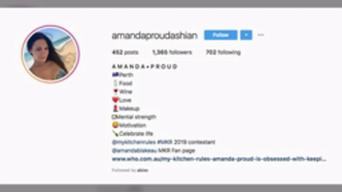 MKR: Amanda Proud Reveals Her Secret Obsession - WHO