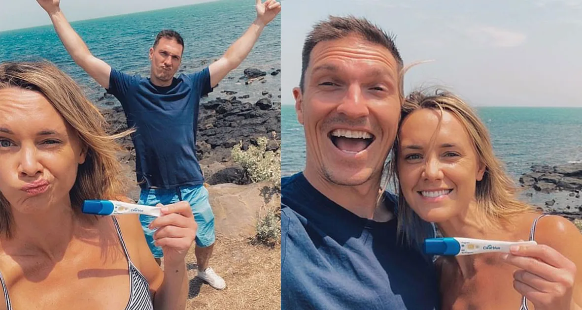 Former AFL star Sam Butler and his partner Nat Medhurst are expecting ...