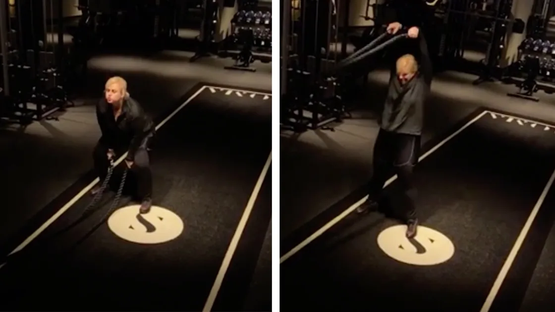 Rebel Wilson intense workout with 'transformation trainer' - WHO