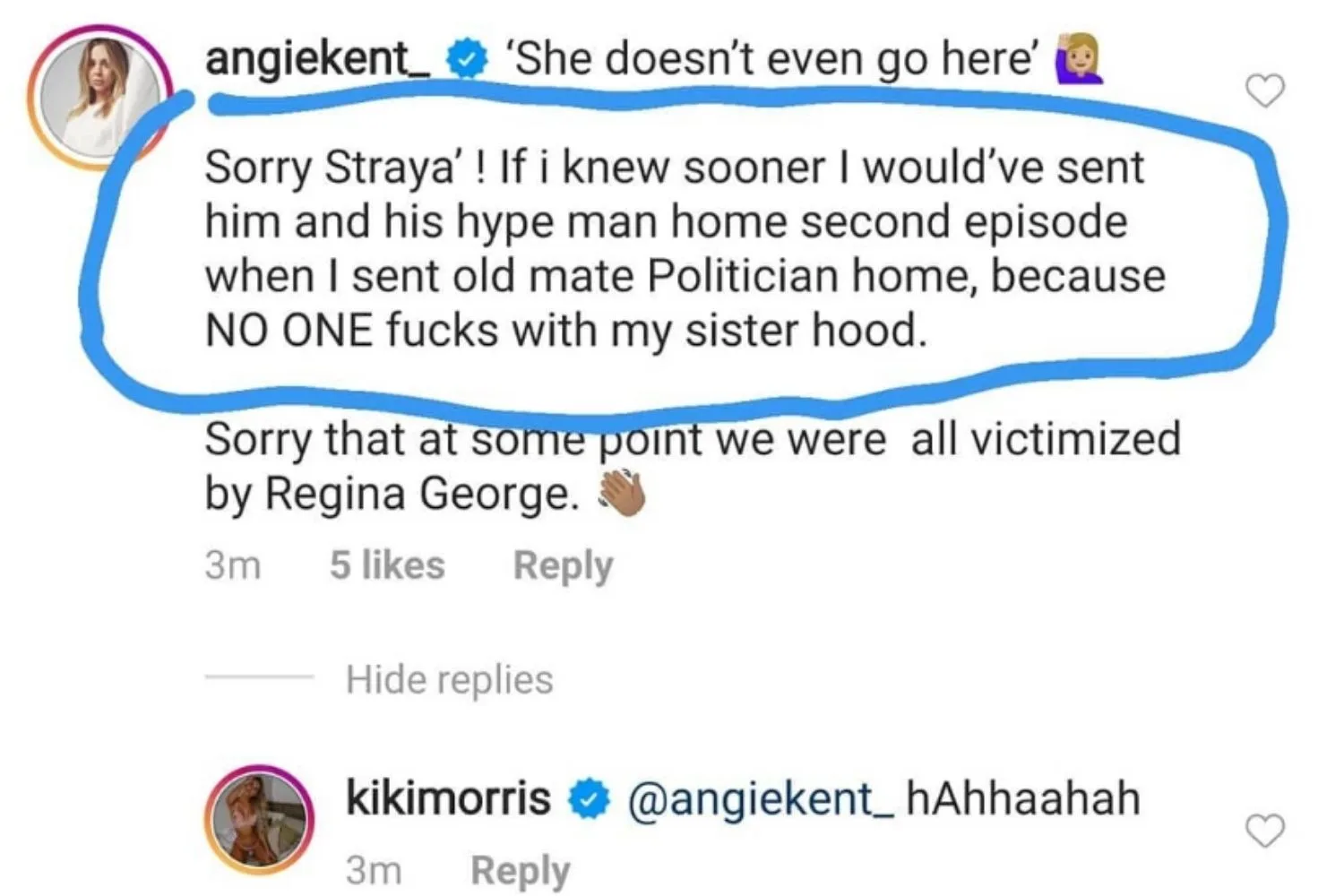 Angie Kent’s SECOND savage swipe at Ciarran and Timm | WHO