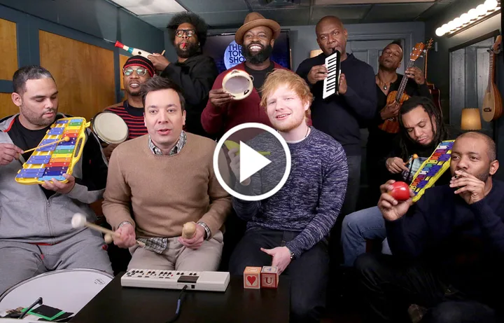 Ed Sheeran and Jimmy Fallon Perform ‘Shape of You’ With Classroom ...