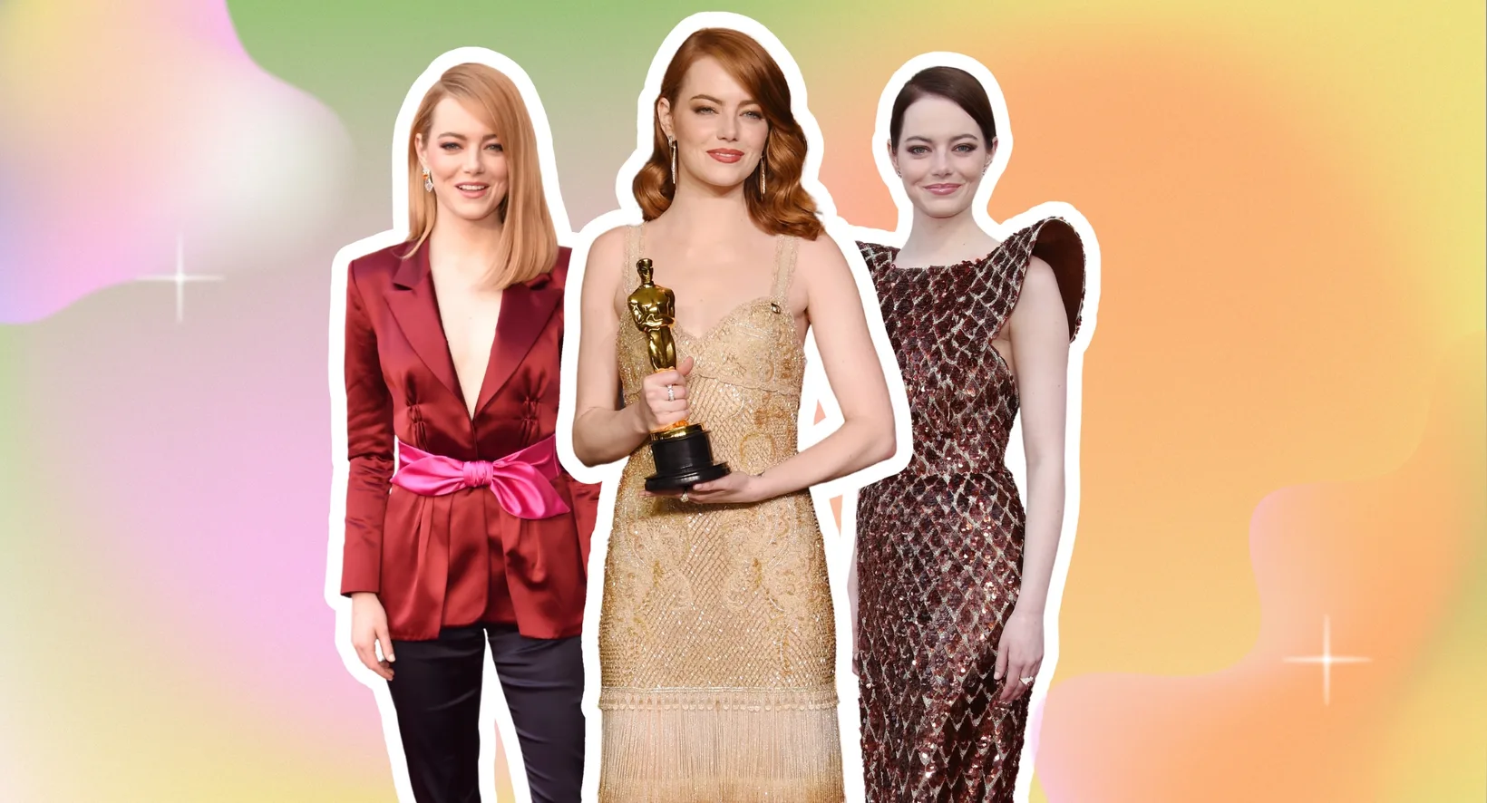 Emma Stone's Academy Awards Red Carpet Style Lookbook | WHO