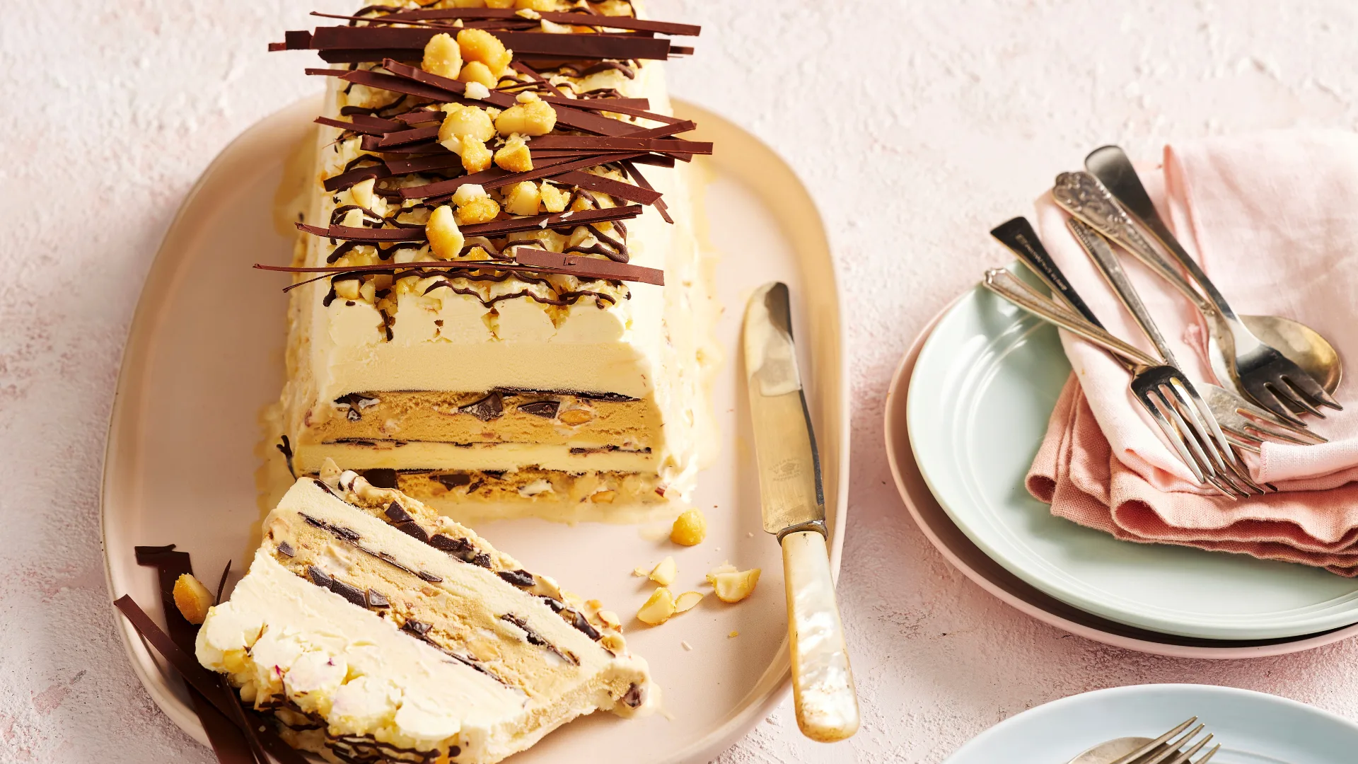 Get nostalgic with this viral Caramel Macadamia Viennetta | New Idea