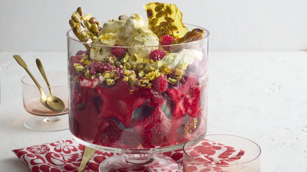 Our Raspberry and Pistachio Praline Trifle is a dessert triumph | New Idea