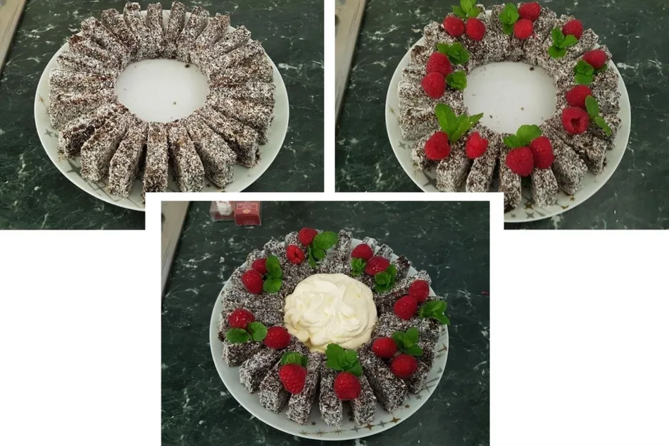 How to make a lamington wreath using Woolworths, Coles and Aldi ...