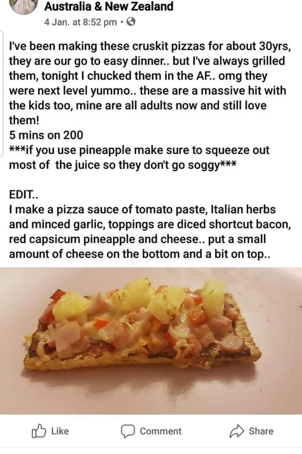 People are now making pizza in their air fryer - using Cruskits! | New Idea