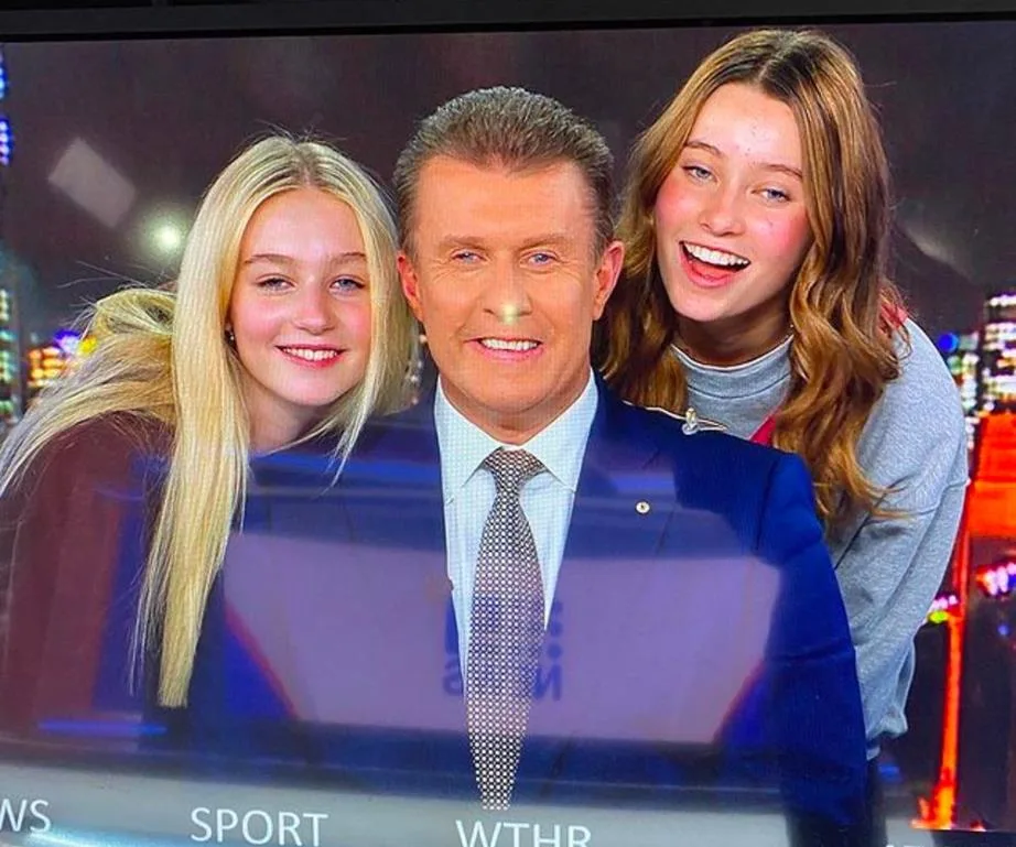 Jess Rowe gushes over daughters as they join dad Peter Overton at work ...