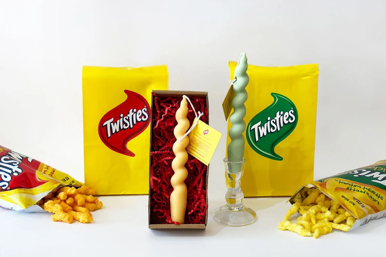 Twisties drop cheese and chicken scented candle collection | New Idea