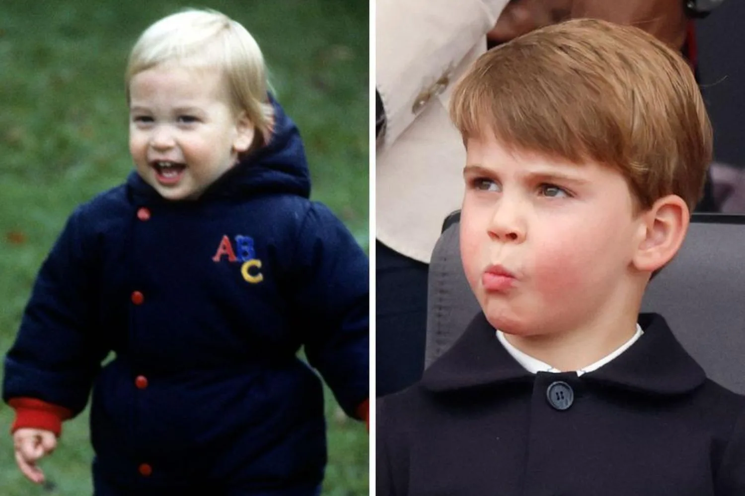 Who does Prince Louis look like? Side by side pictures of the royal