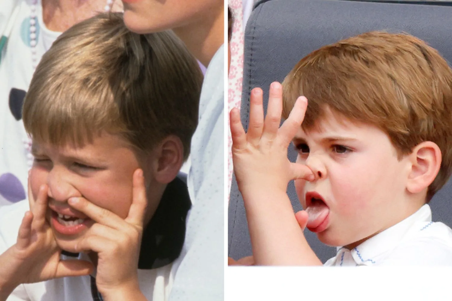 Who does Prince Louis look like? Side by side pictures of the royal