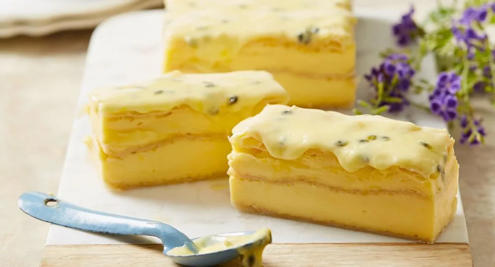 Vanilla Passionfruit Slice Recipe | New Idea