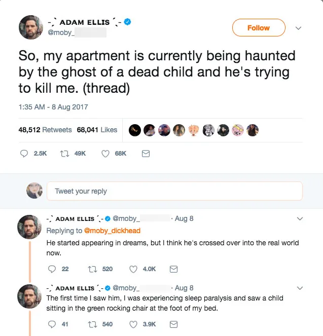 Terrified man live-tweets ghost encounter in home | New Idea
