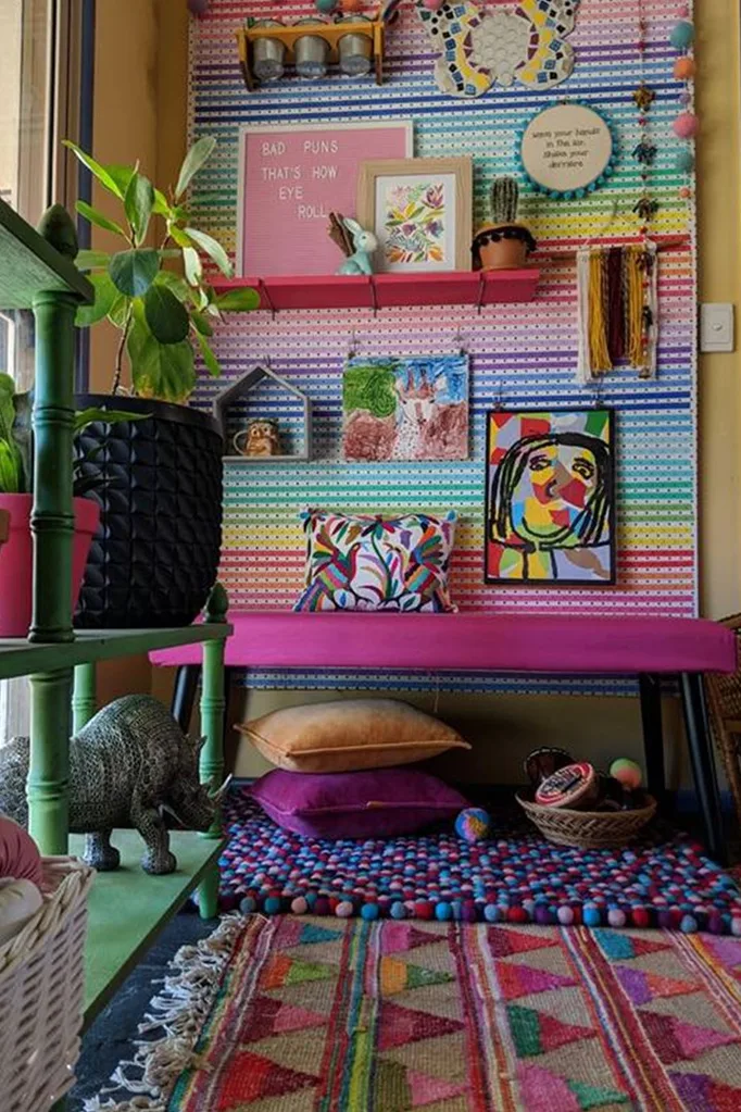 Kmart mum's rainbow room made using Kmart bench goes viral | New Idea