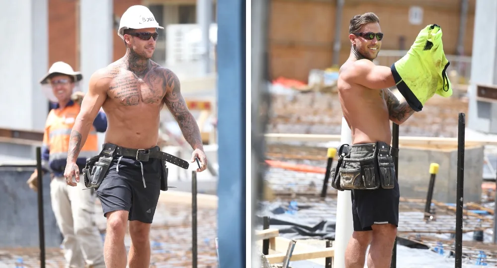 MAFS' 'hot brother' Rhyce strips off at building site | New Idea