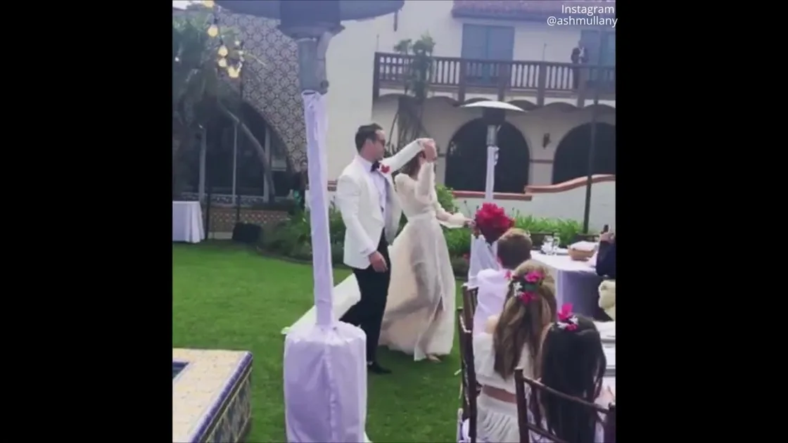 WATCH: Jessica McNamee and Patrick Caruso Make Bubbly Wedding Entrance ...