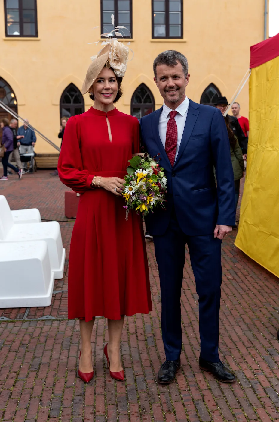 Princess Mary stuns in bright red dress and flamboyant hat | New Idea