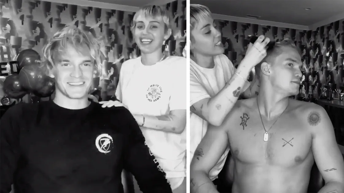 Miley Cyrus shaves off Cody Simpson's hair in sweet video | New Idea