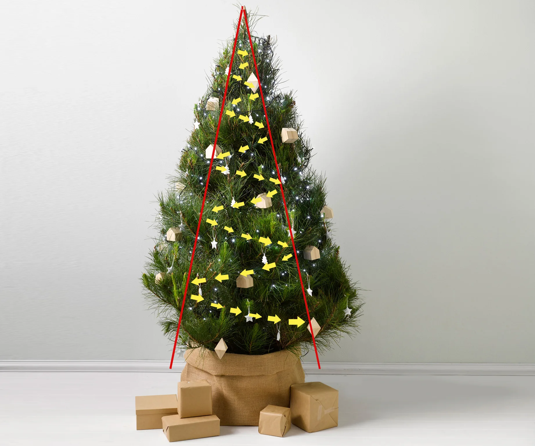 Here are the 3 best ways to hang Christmas tree lights