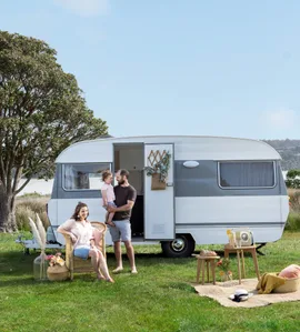 This sweet little caravan has been given the most stylish makeover
