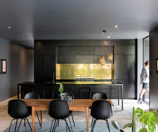 This Greytown new-build has embraced a beautiful dark and moody interior