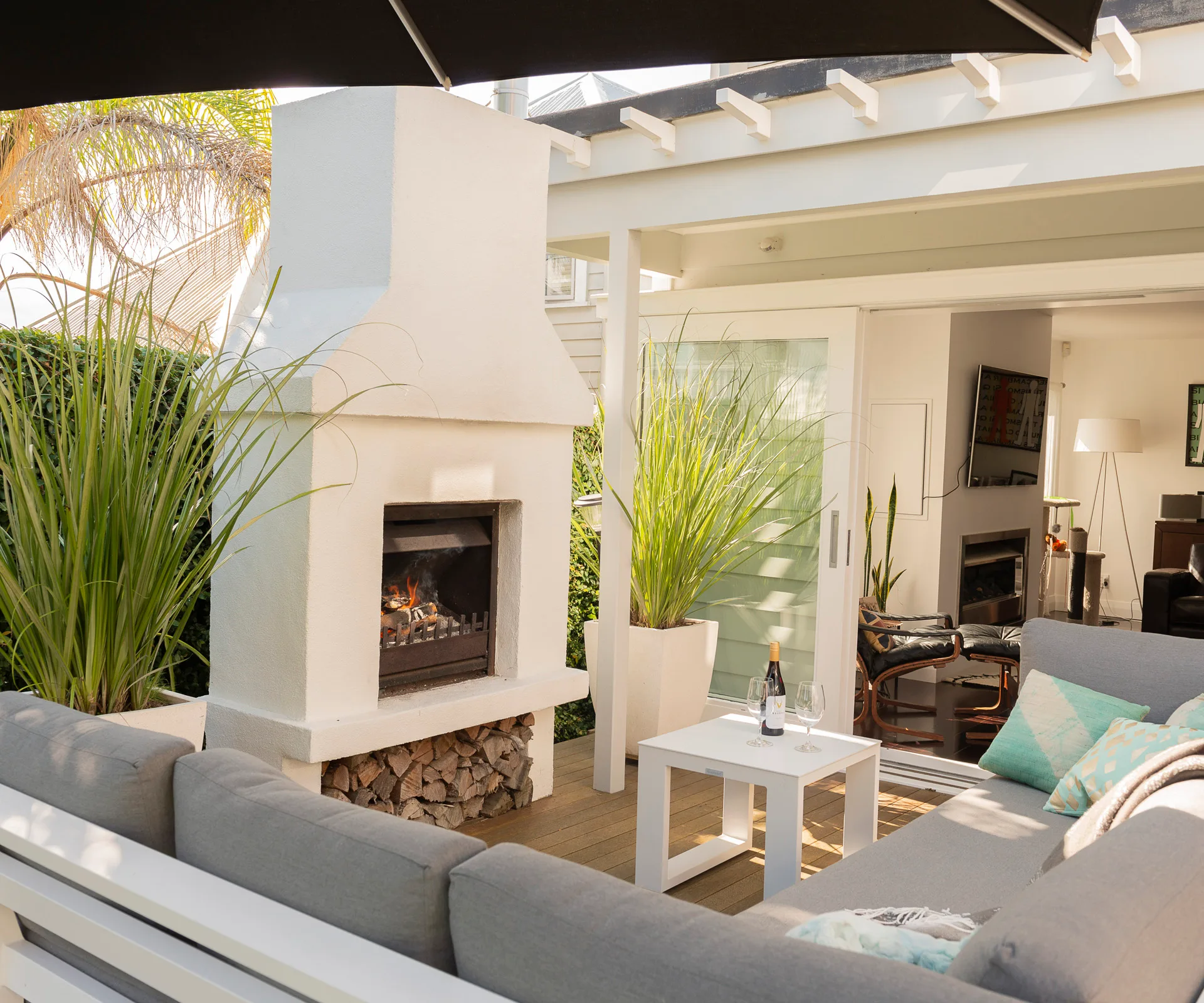 This home's tropical garden is made for outdoor entertaining