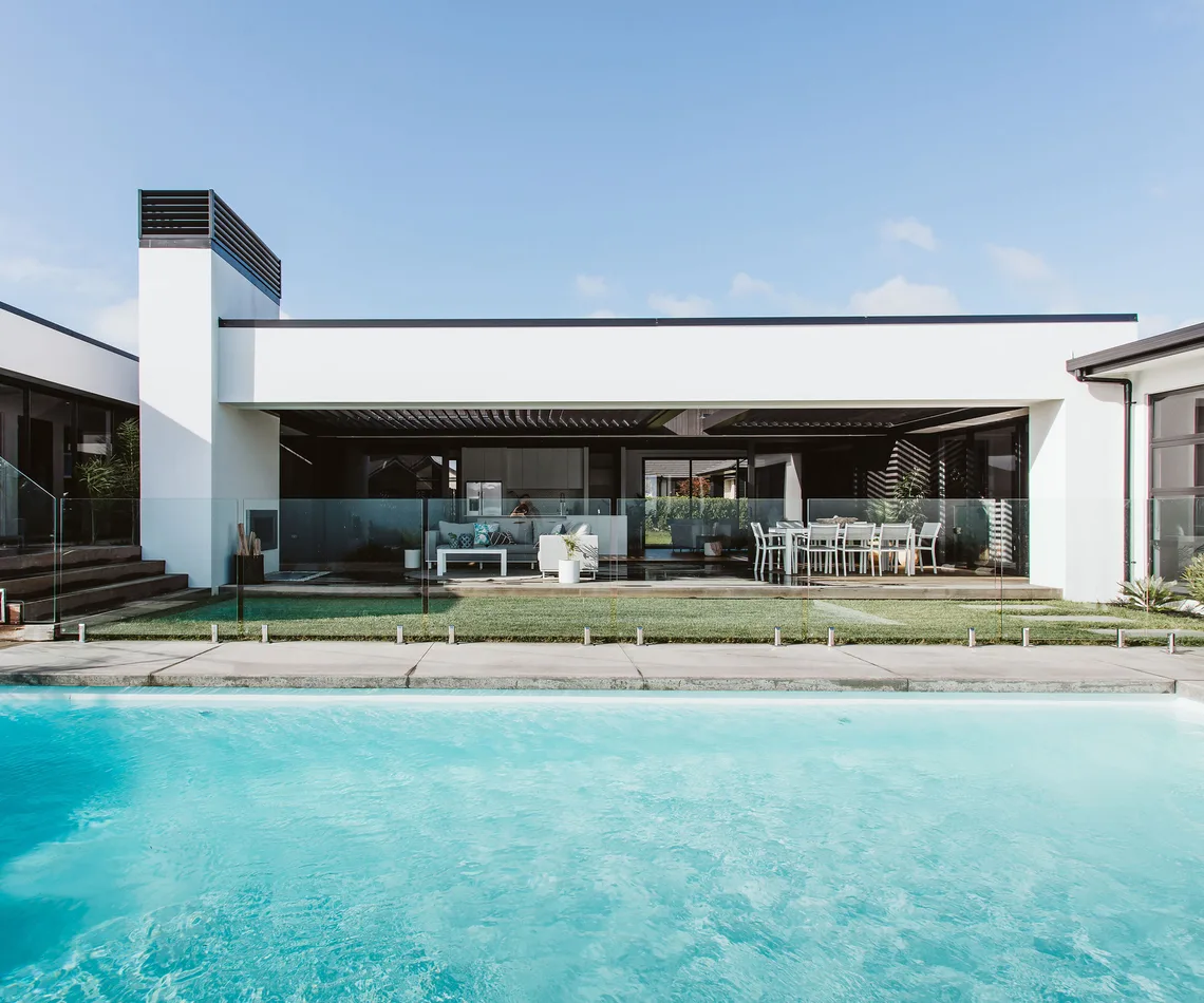 Inside a modern new-build designed for parties, privacy and poolside bliss
