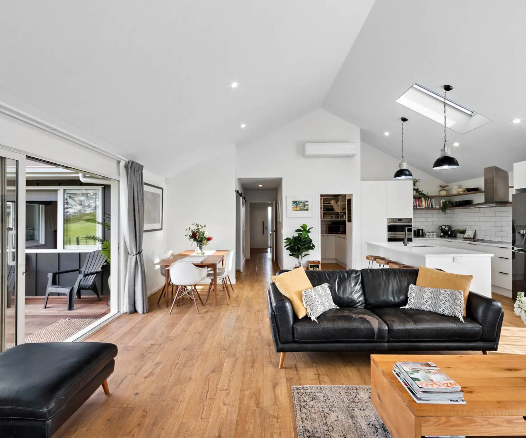 This striking Pokeno home offers the ultimate indoor-outdoor flow