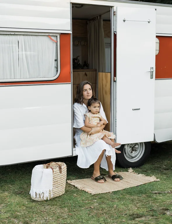 This chic summer caravan mixes old-school styling with modern finesse