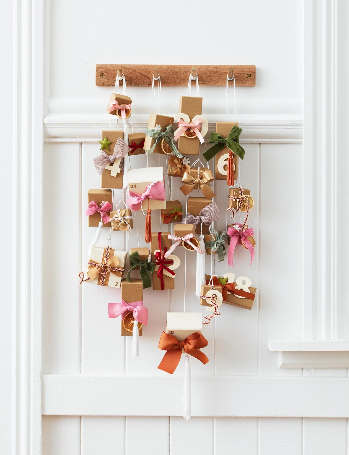 This converted Hall does Christmas with a contemporary floral twist