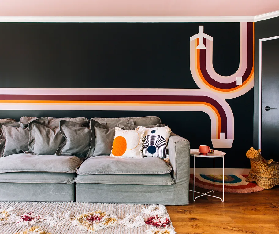 How to create a retro-inspired painted mural in your home
