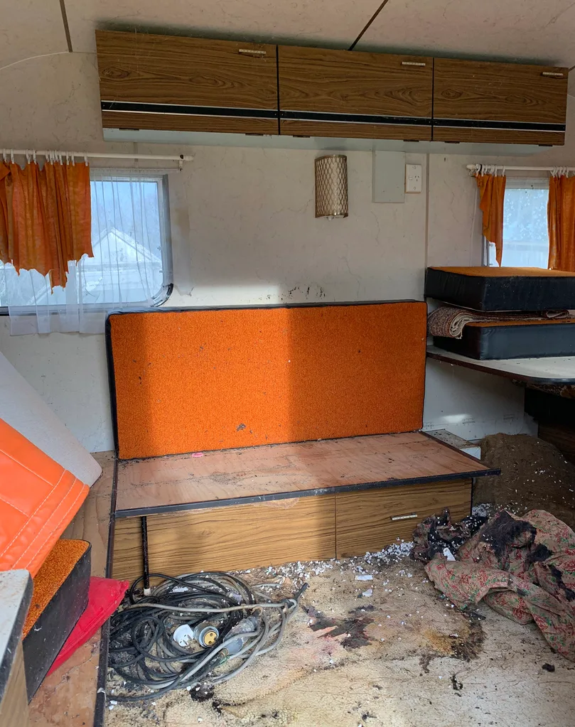 Caravan transformation: How this couple revived a dilapidated caravan