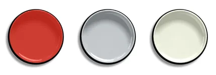 Child's room that is circus-inspired with bold stripes and checks