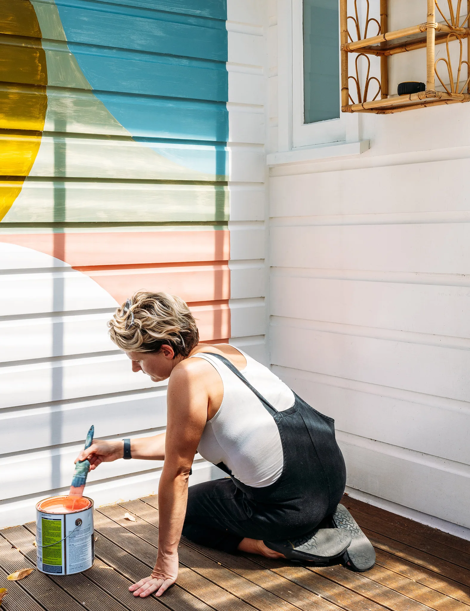 Create your own oasis by colouring up an outdoor mural