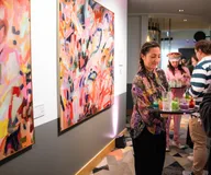 Artist Carrie Broomhall exhibits her work at the QT Queenstown