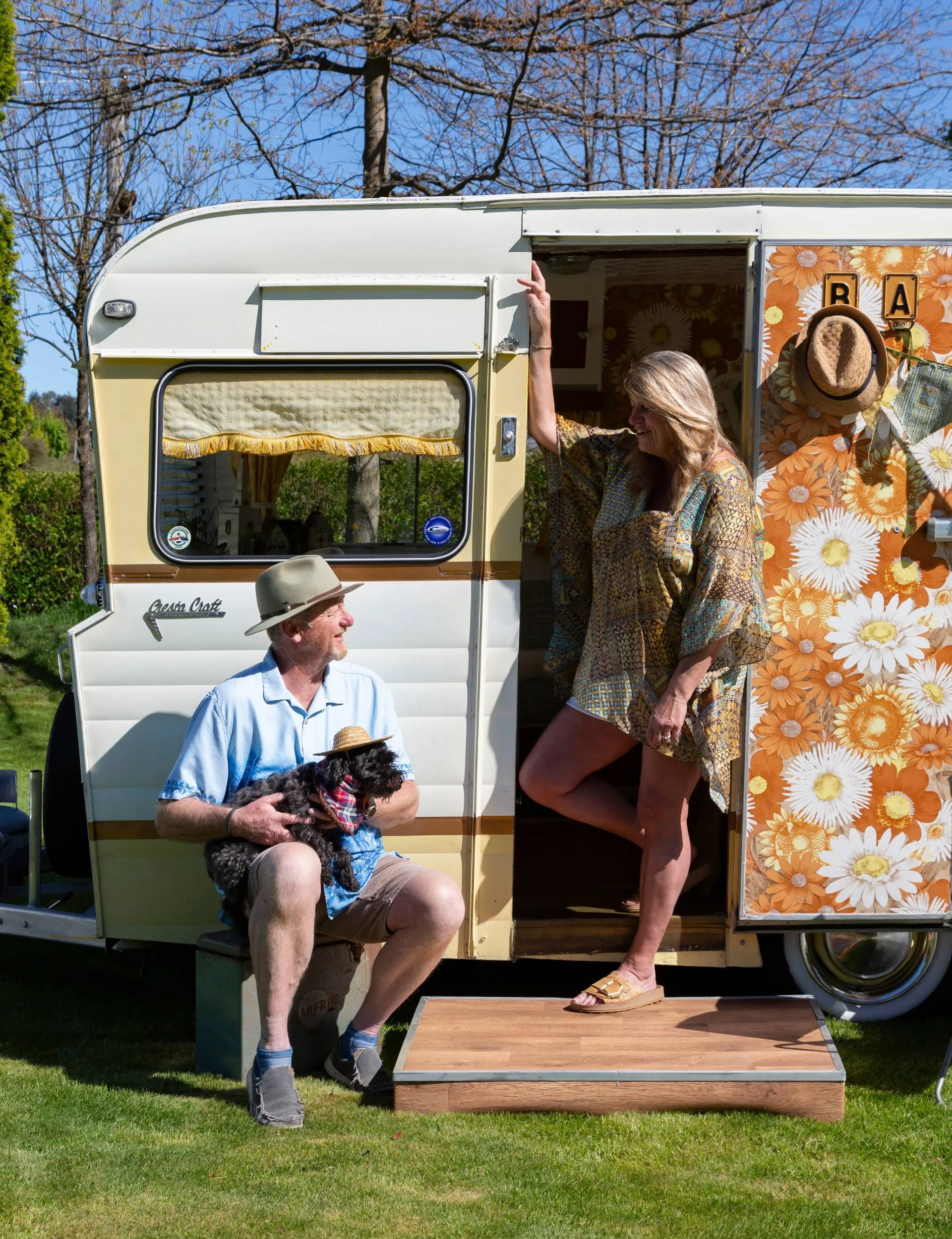 How these South Islanders did up their yellow caravan