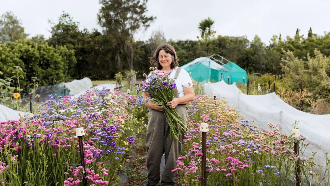 Lisa Bindon: Sustainable flower farmer on the Matakana Coast
