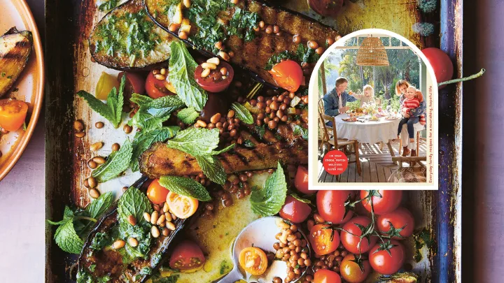 'The Good Farm 's' grilled eggplant and lentil salad with lemon-mint ...