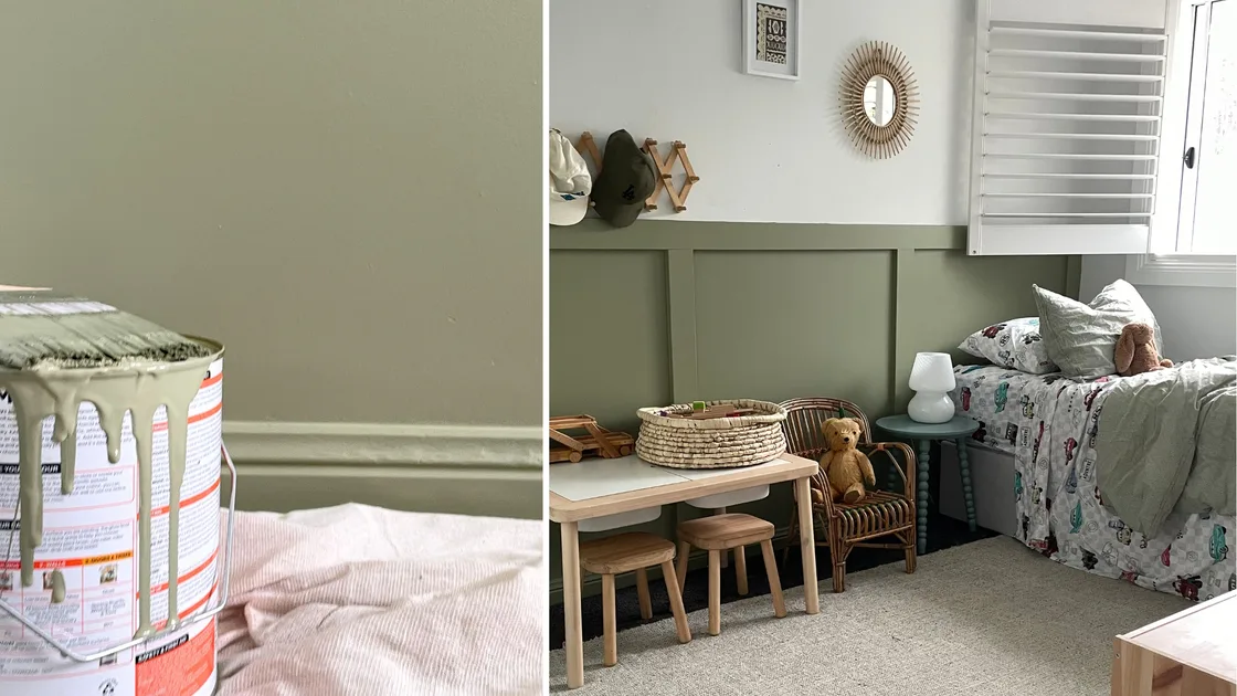 Weekend, sorted: How a swathe of olive green gave this kids' bedroom a ...