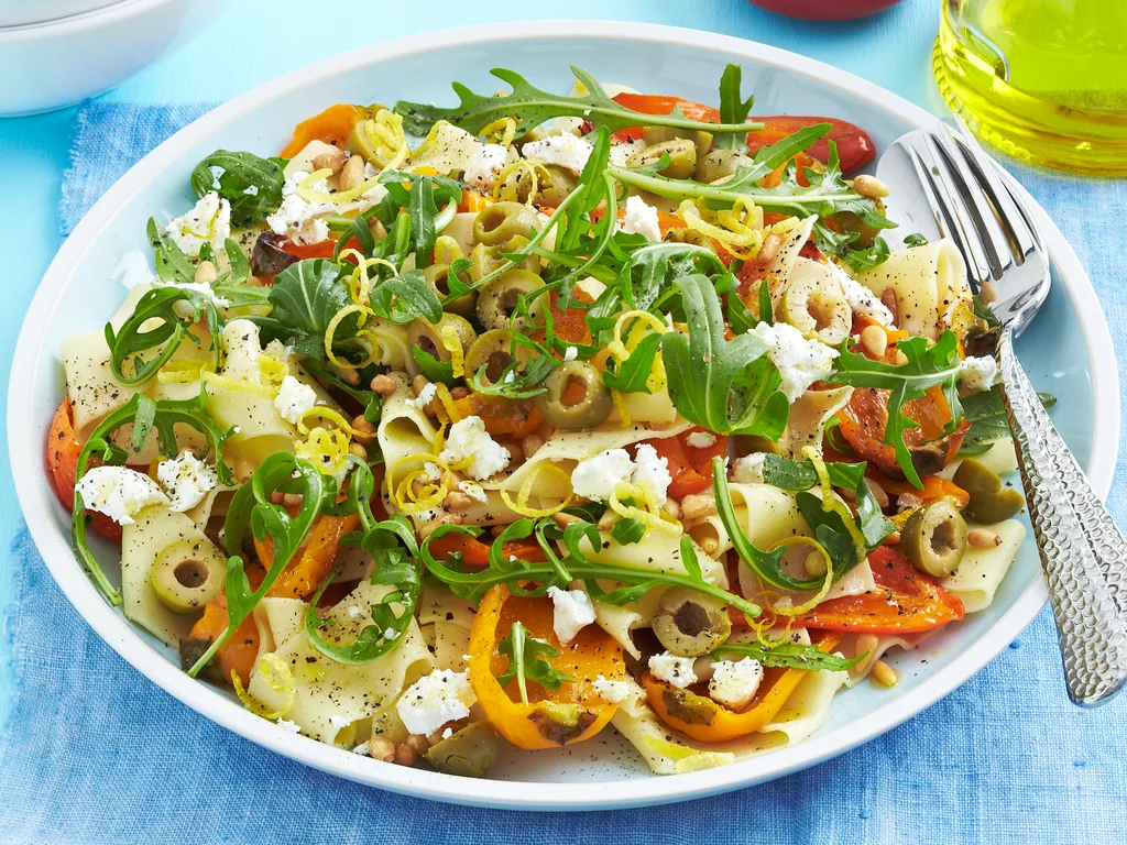 Roasted Baby Capsicum & Feta Pappardelle