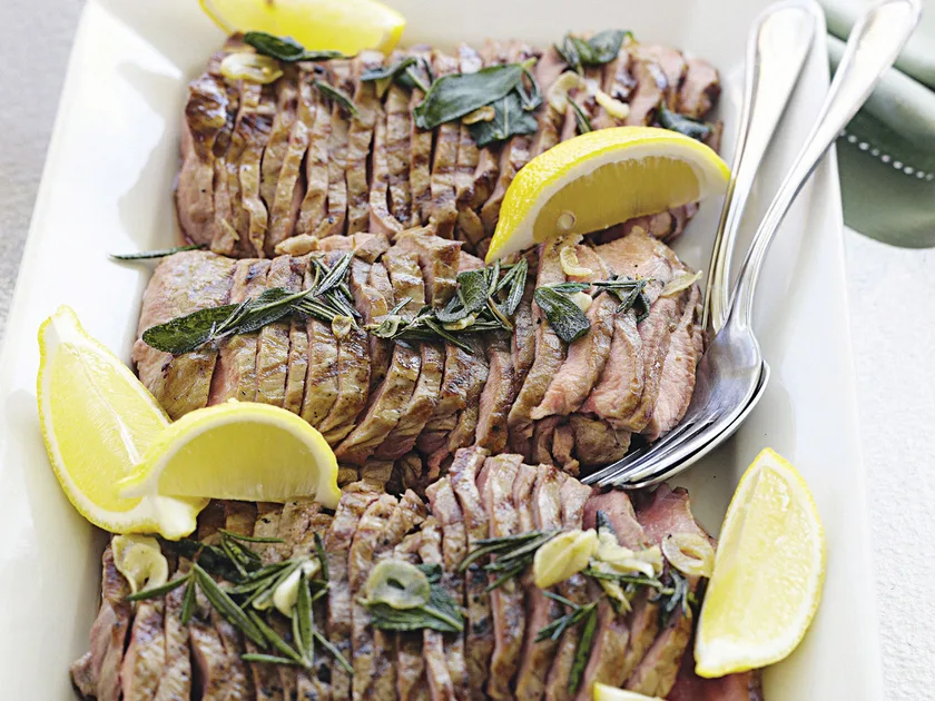 Barbecue Veal Loin with Rosemary and Garlic