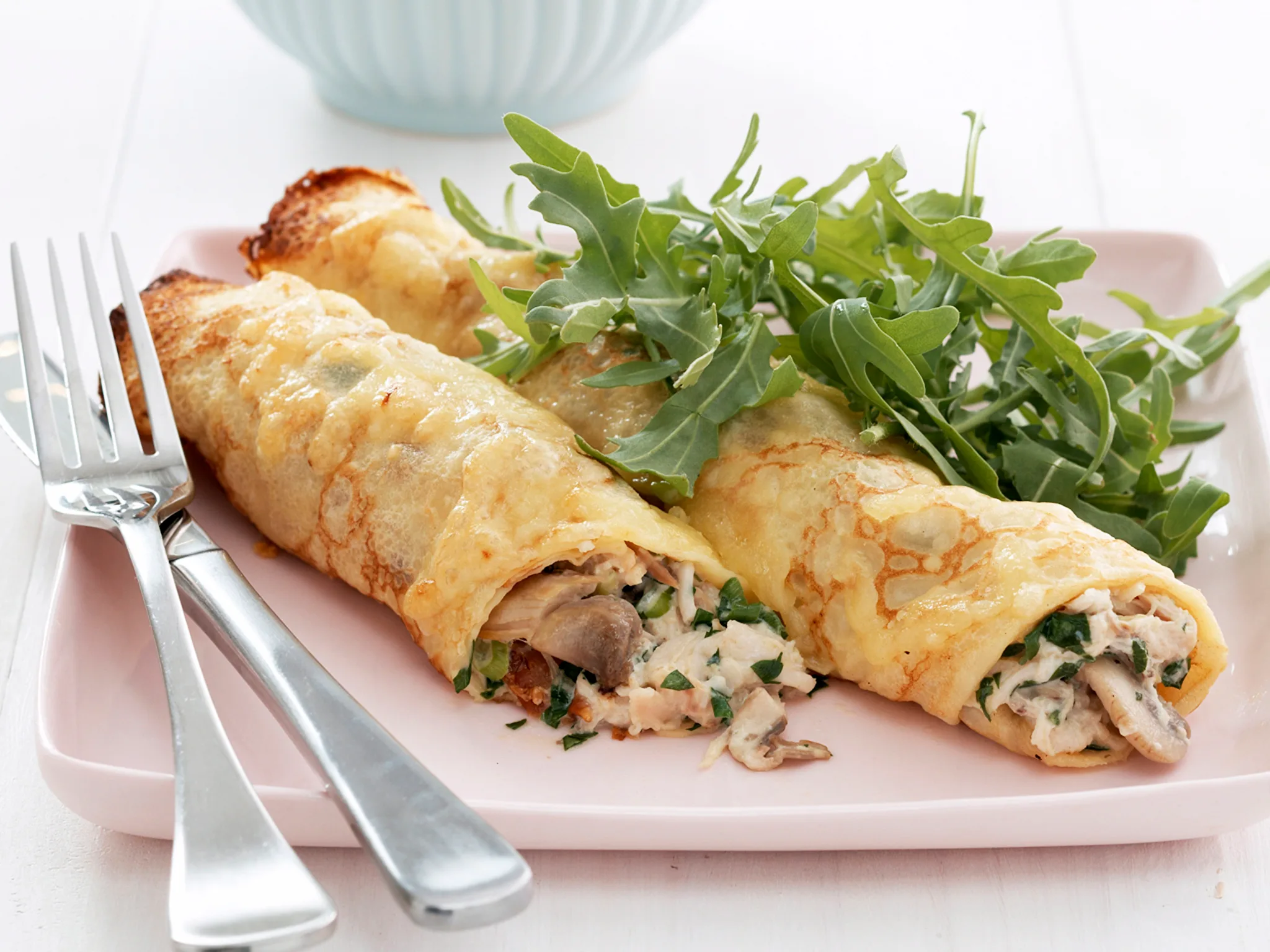 Chicken and mushroom crepes | Women's Weekly Food