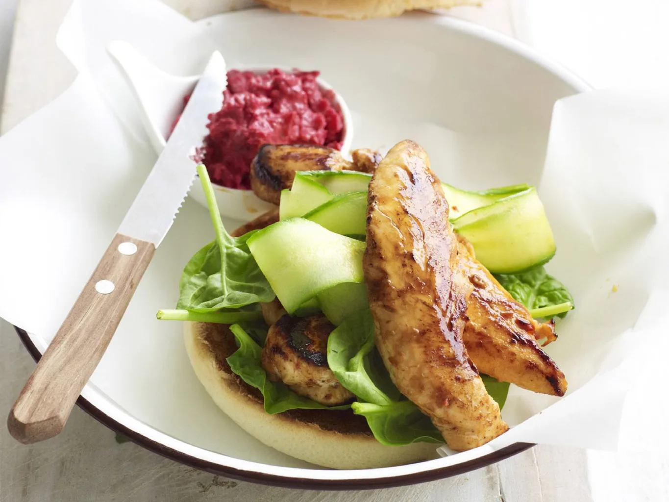 Harissa chicken burger | Women's Weekly Food