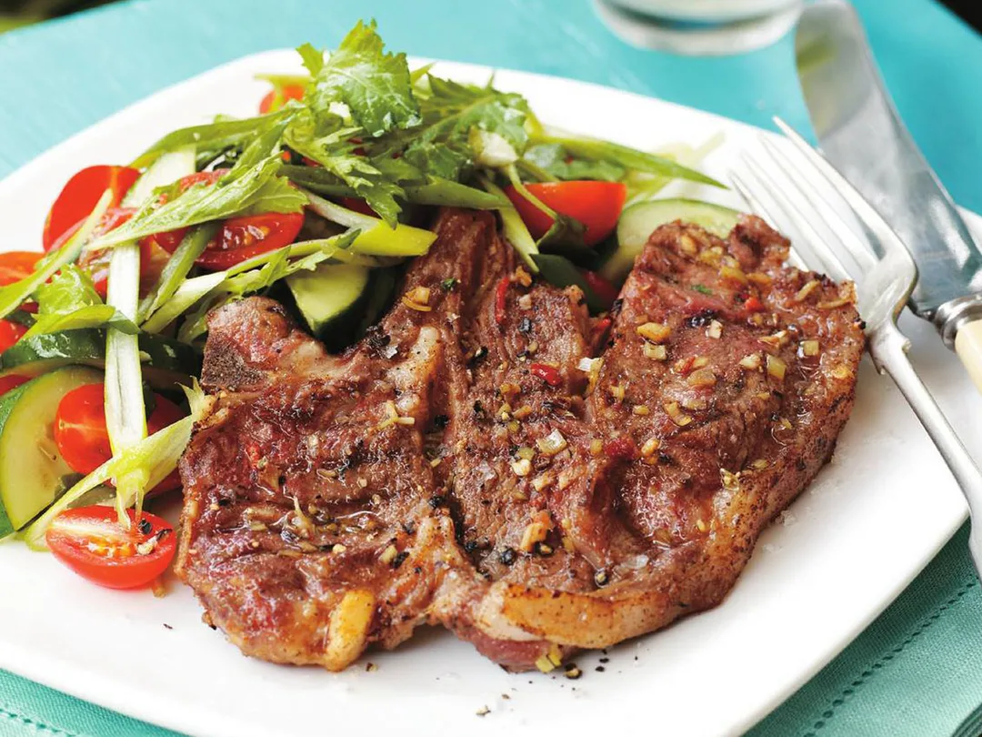 Barbecued Forequarter Chops With Three Marinades