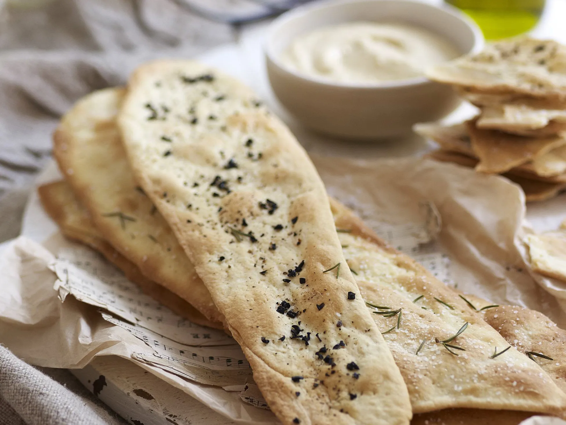 Crisp savoury bread sheets | Women's Weekly Food