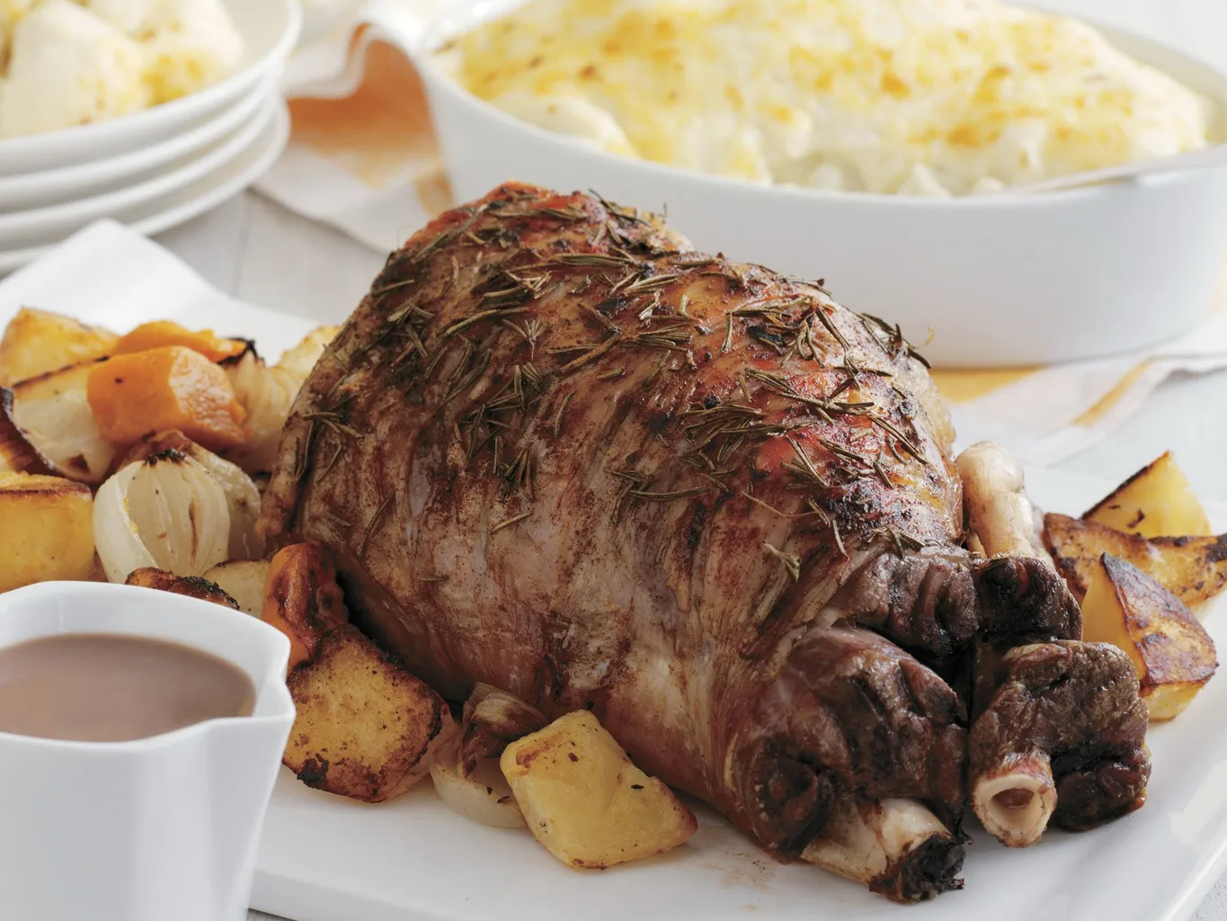 Traditional Roast Dinner with Cauliflower Mornay and Gravy