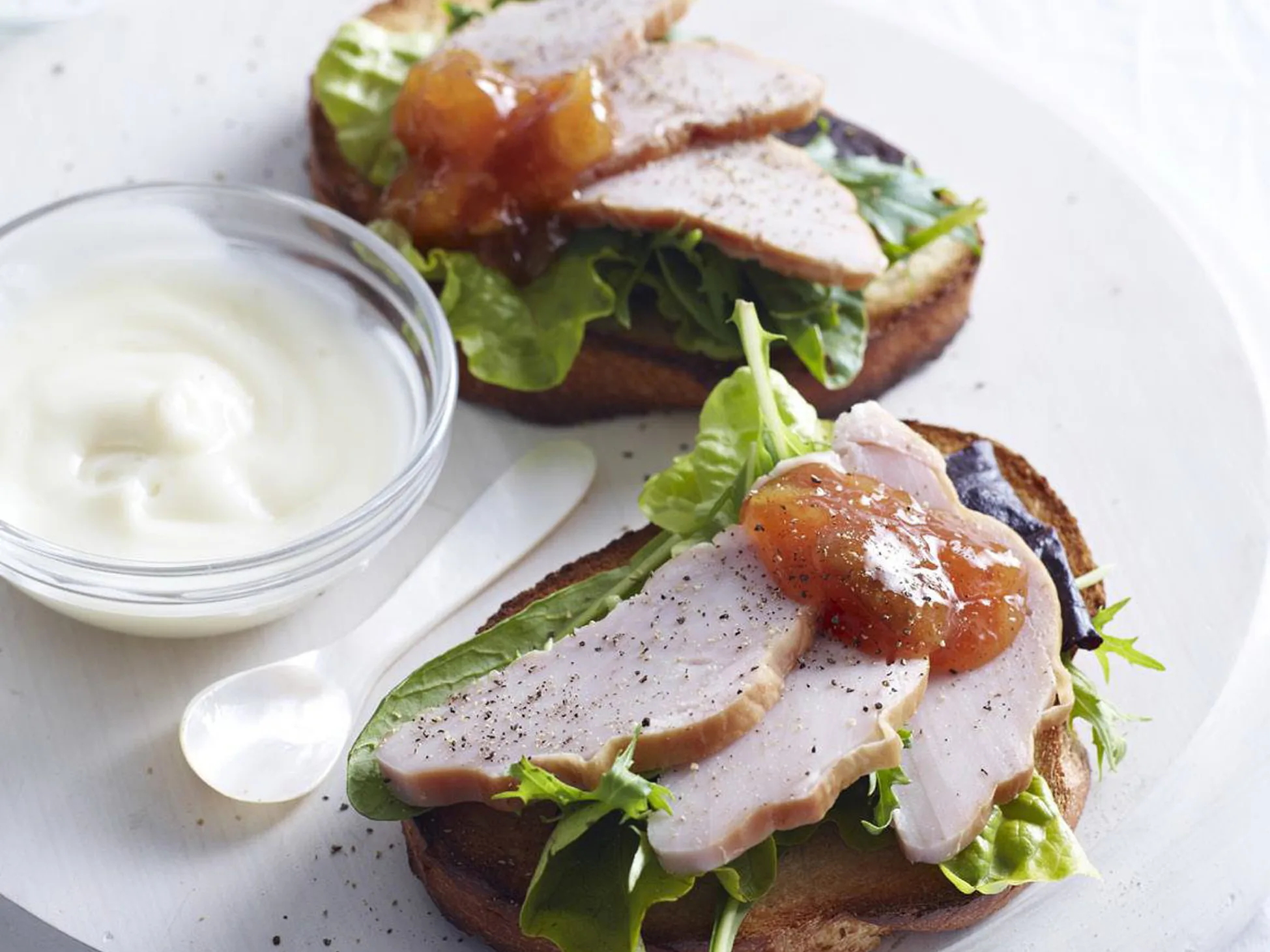 Smoked chicken open sandwiches | Women's Weekly Food