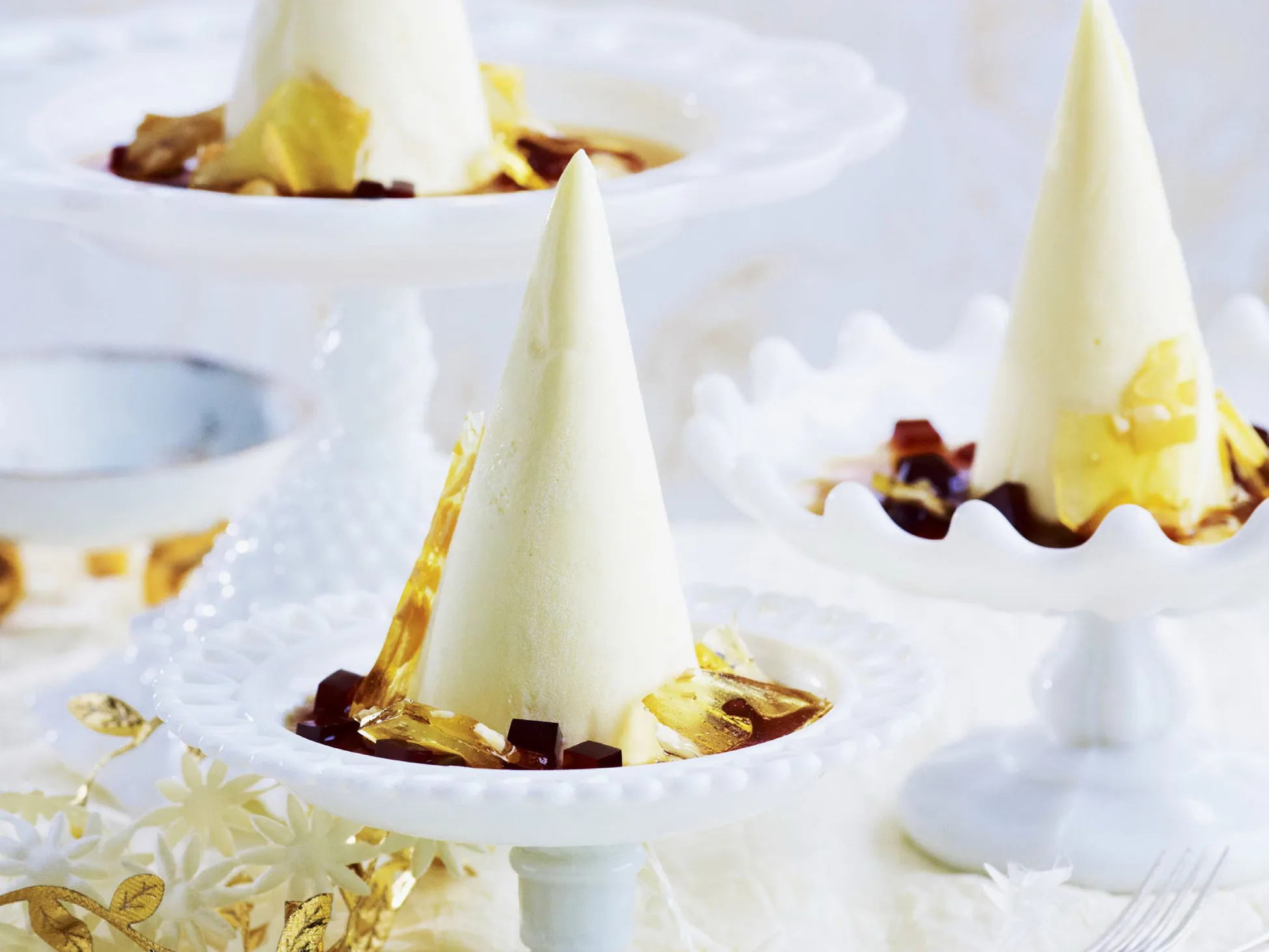 Frozen White Chocolate Mousse with Espresso Jelly