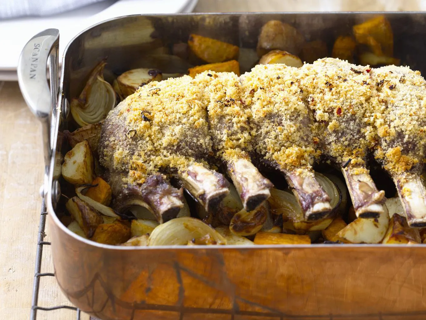 Chilli and lemon-baked veal rack | Women's Weekly Food