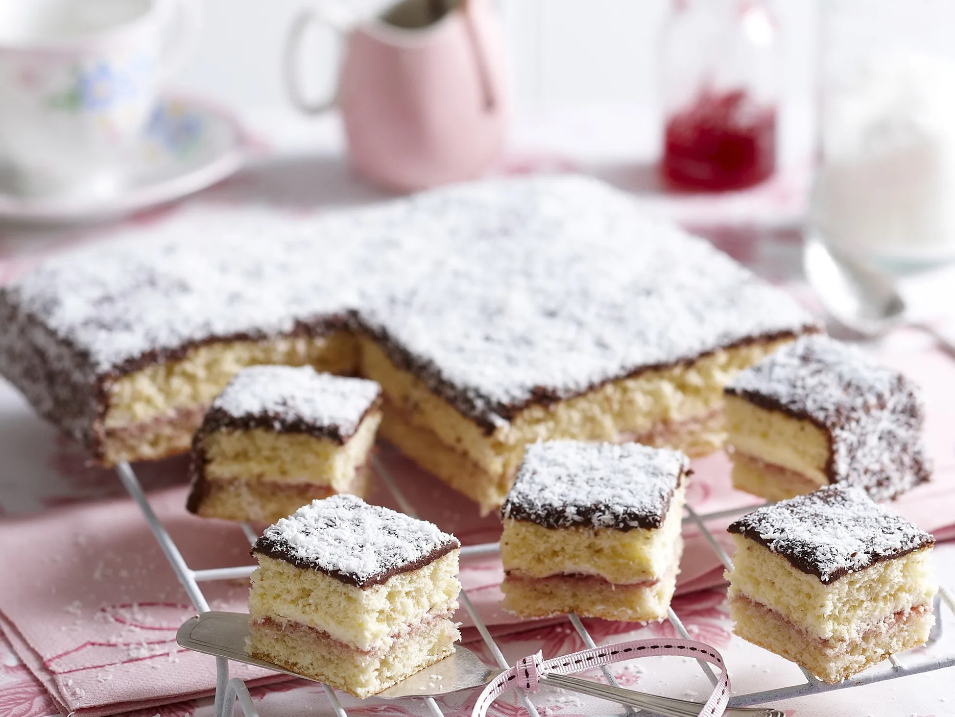 Choc-raspberry lamington slice | Women's Weekly Food
