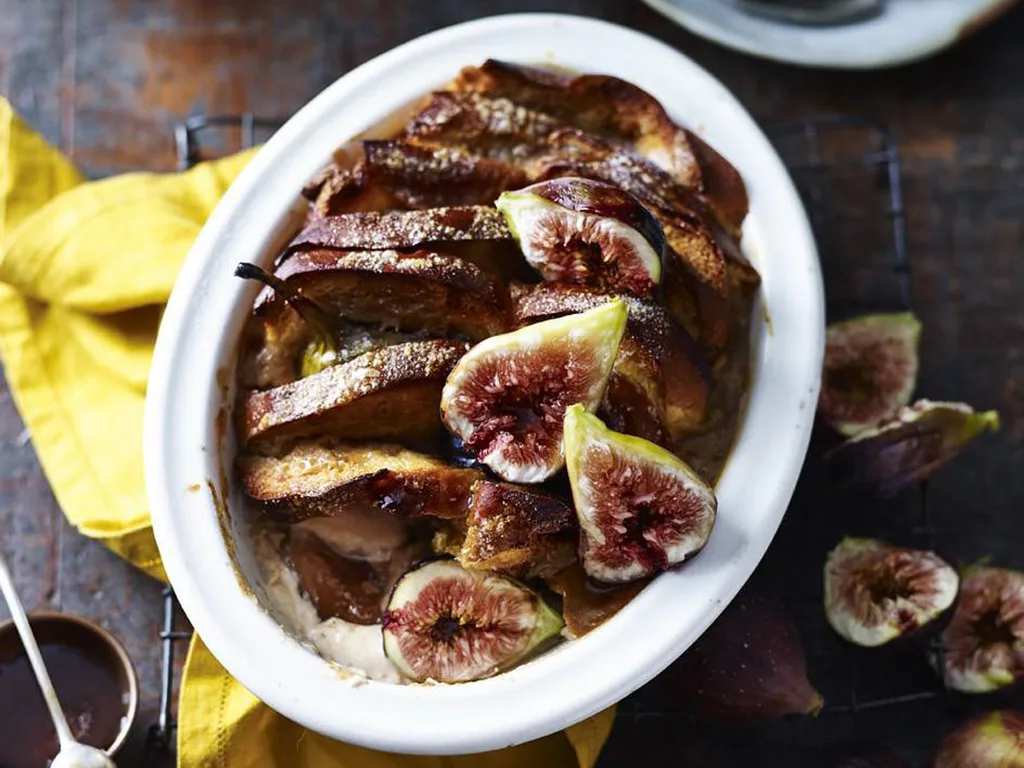 Fig, earl grey bread & butter pudding | Women's Weekly Food